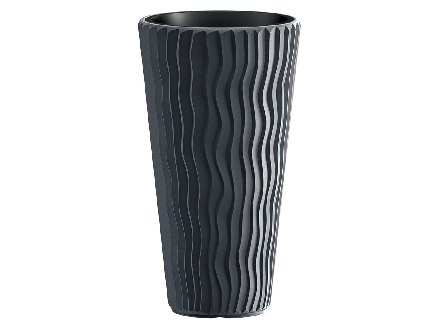 Prosperplast Pot à fleurs Sandy Slim, aspect ondulatio…