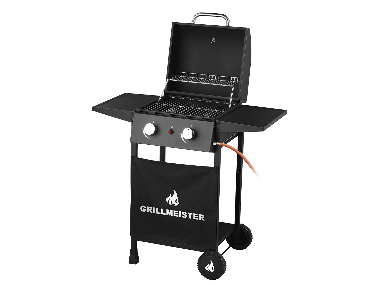 GRILLMEISTER Barbecue à gaz Memphis, 2 zones de cuisson