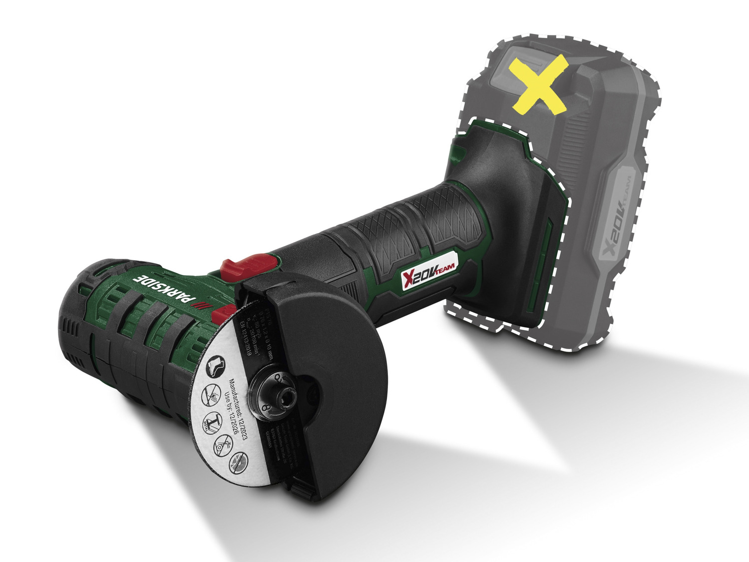 PARKSIDE® Meuleuse d'angle sans fil PWSAM 20-Li A1, 20…