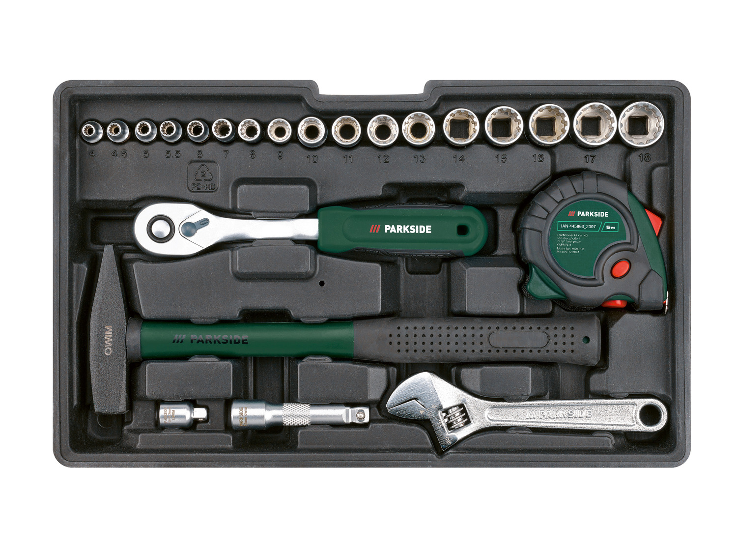 PARKSIDE® Boîte à outils métal 4V et Set de tournevis