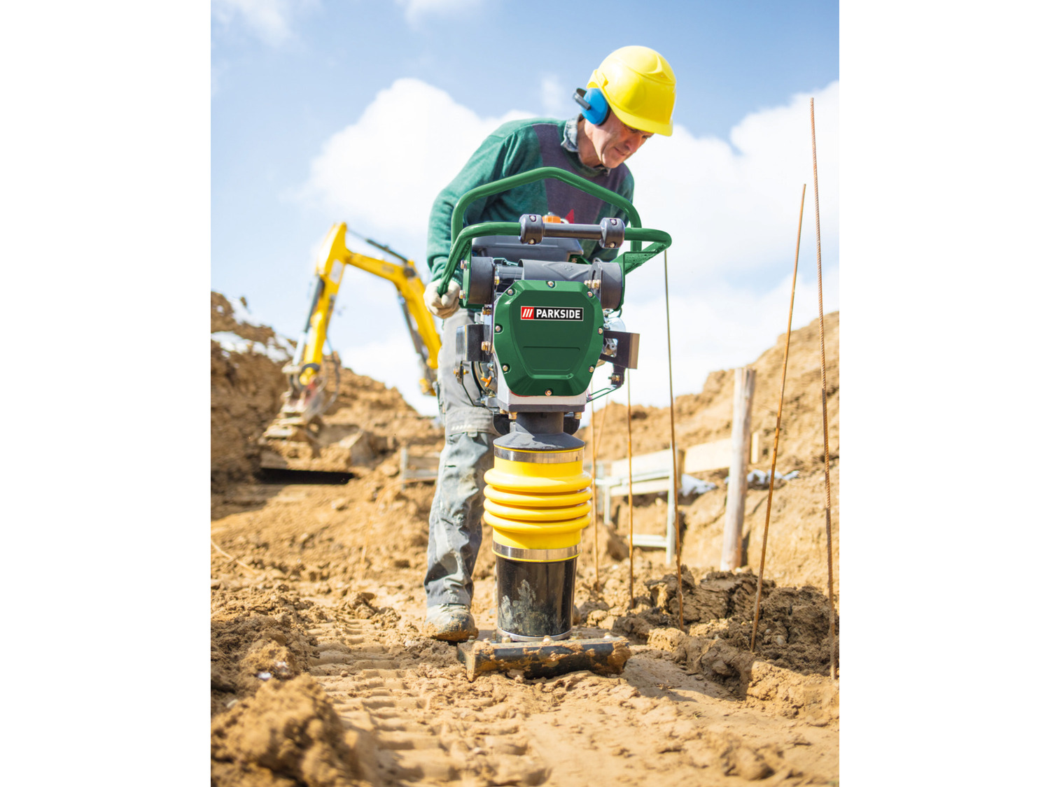 Pilonneuse vibrante à essence "PVS 4780 A1", 10000 N,