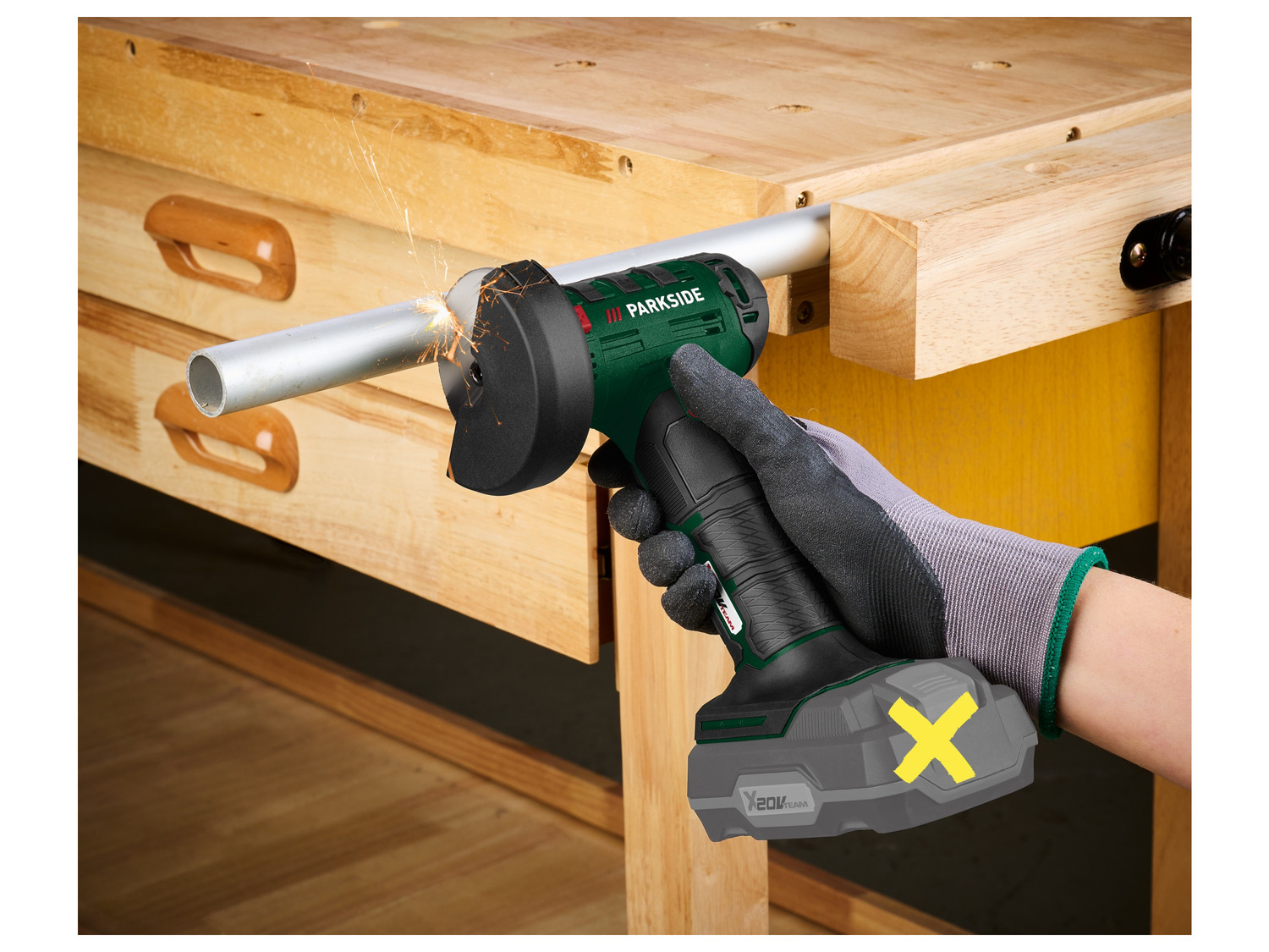 PARKSIDE® Meuleuse d'angle sans fil PWSAM 20-Li A1, 20…