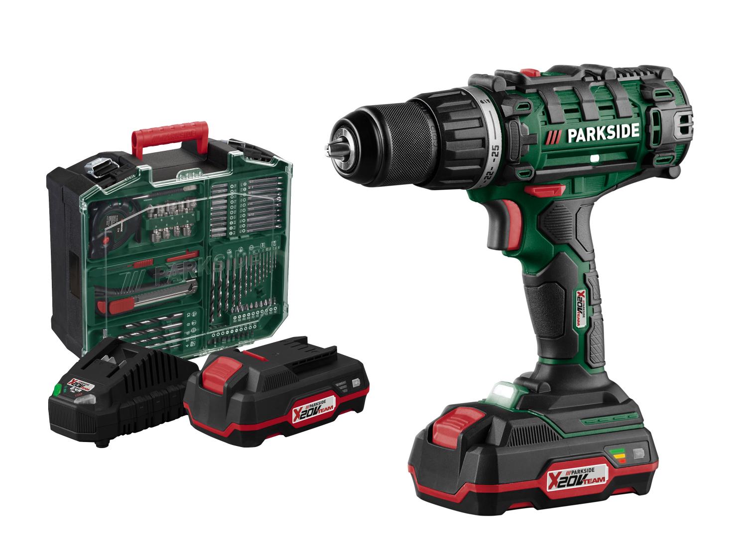 Perceuse-visseuse sans fil et accessoires PABS 20-Li G…