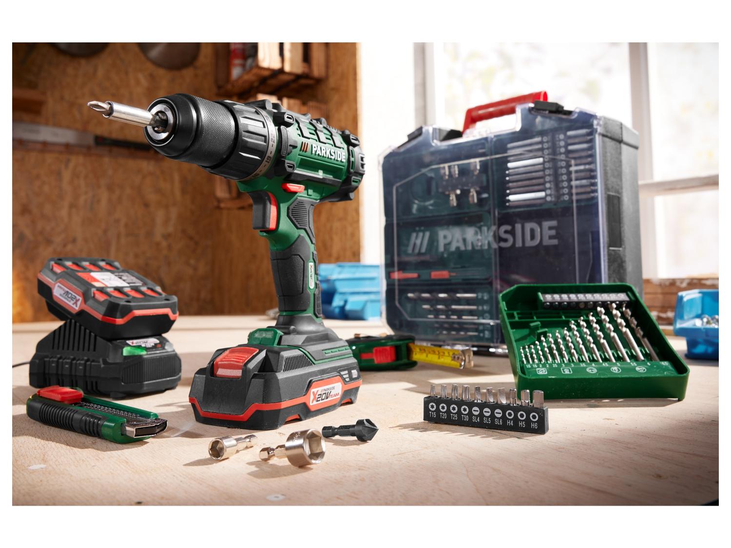 Perceuse-visseuse sans fil et accessoires PABS 20-Li G…