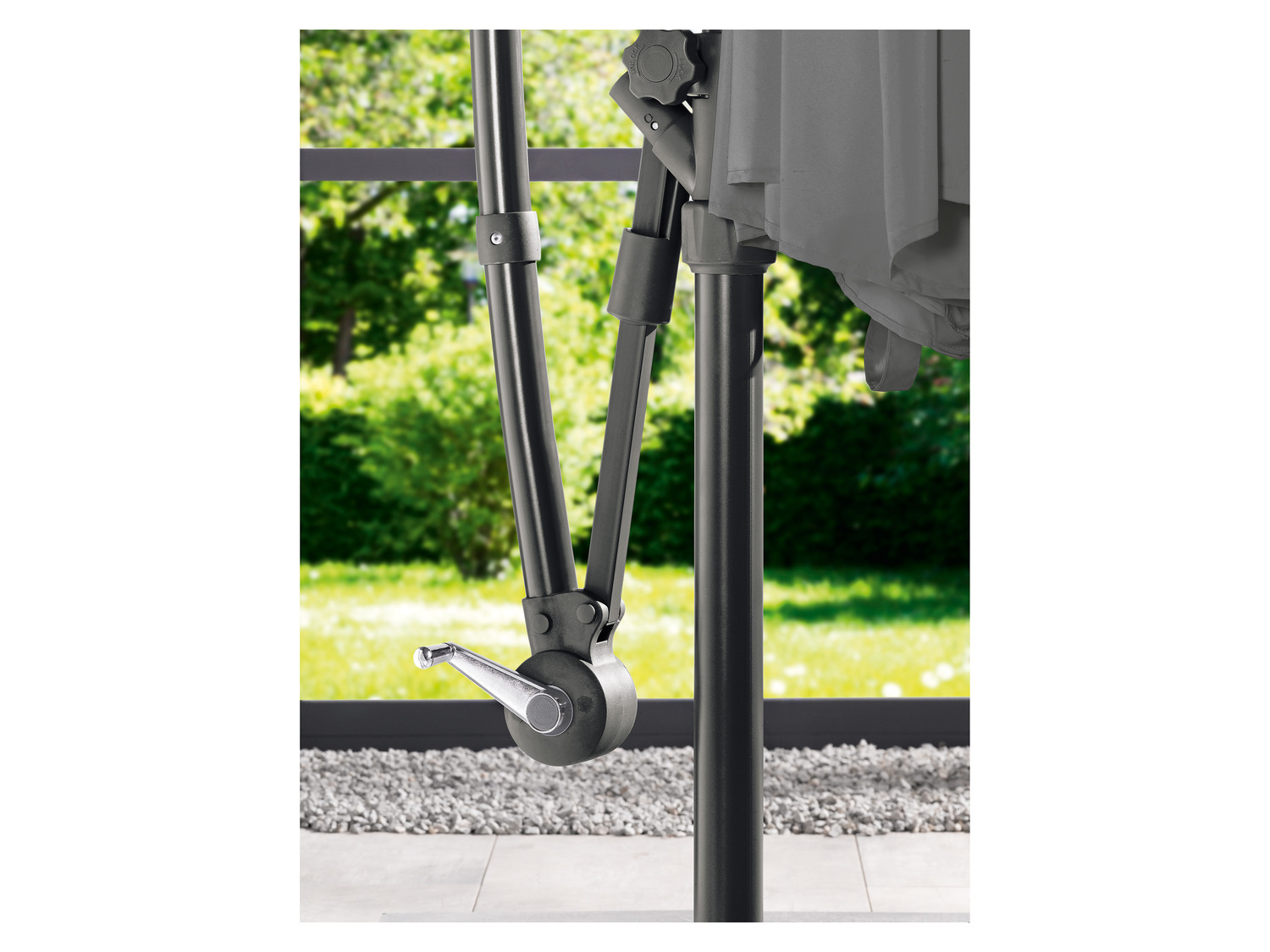 Parasol déporté, Ø 300 cm, anthracite | LIDL