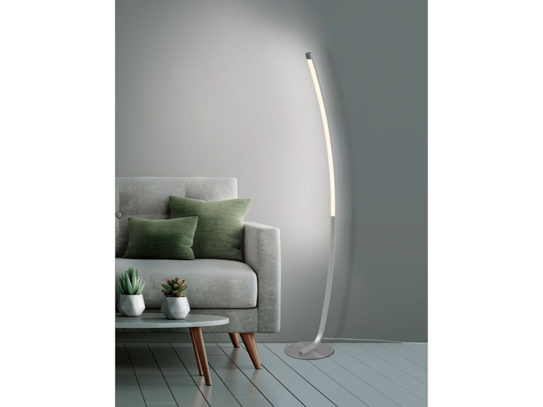 LIVARNO home Lampadaire LED, aspect nickel mat | LIDL